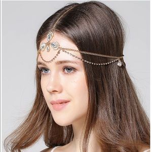 Jewelry | Vintage Bridal Boho Gold Head Chain | Poshmark